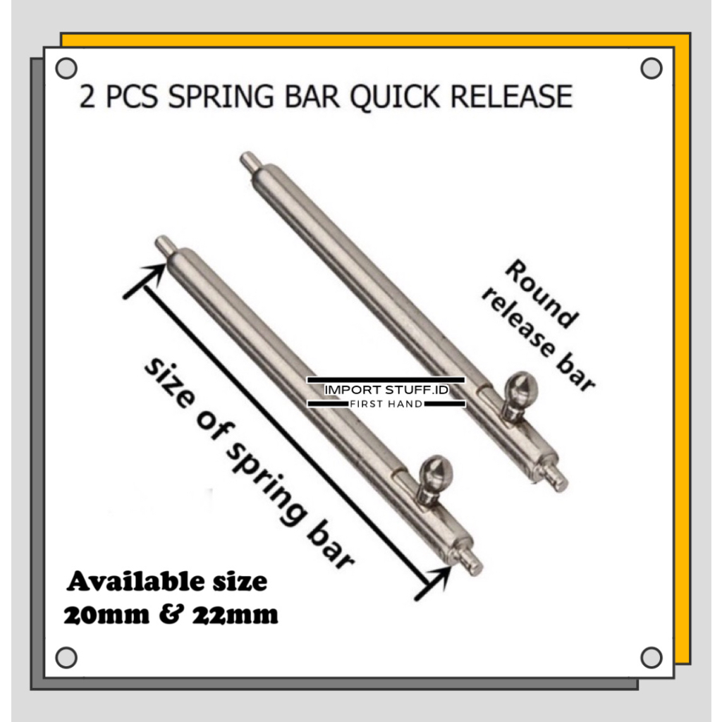Jual Spring bar Steel pin besi pengait strap jam tangan 16mm 18mm 20mm ...