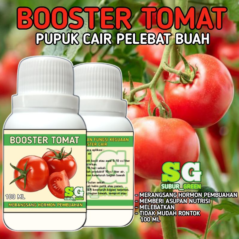 Jual SUBUR GREEN BOOSTER TOMAT pupuk pelebat buah tomat melebatkan anti rontok kemasan 100 ml ...