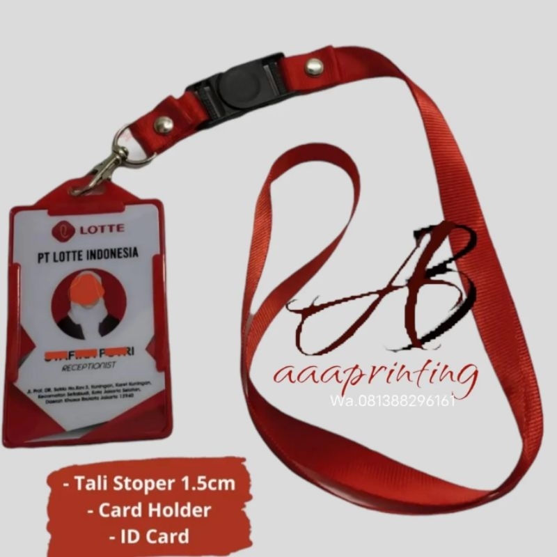 Jual tali id card lanyard polos bahan tissue/nilon | Shopee Indonesia