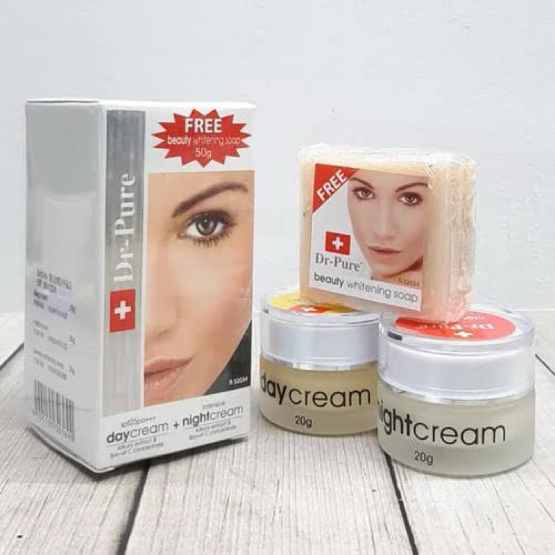 Jual DR PURE SET ( Day Cream, Night Cream, Rise Milk Soap ) | Shopee ...