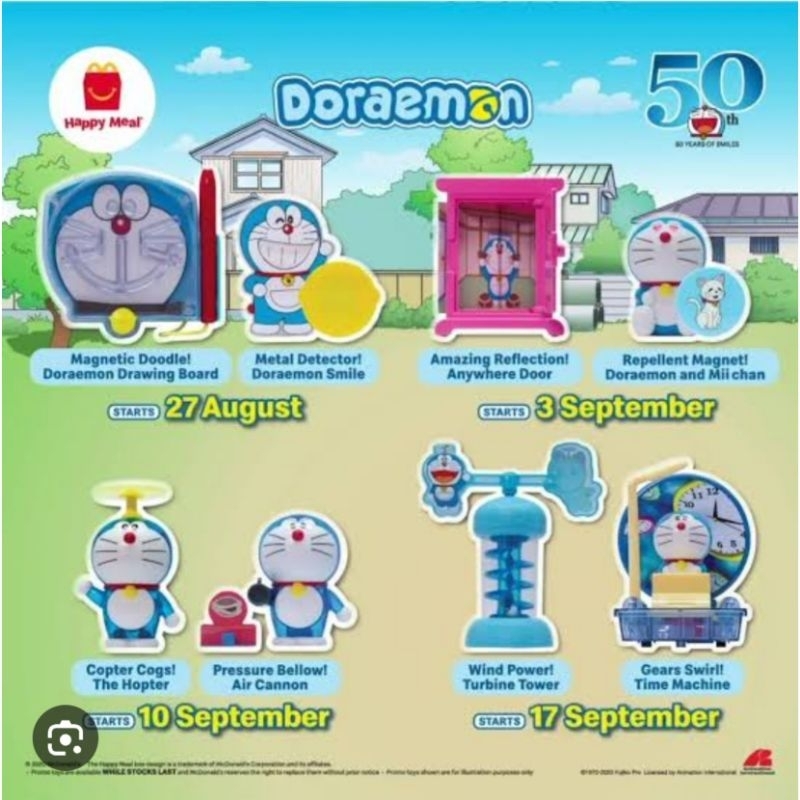 Jual Mainan Doraemon Miraculous Science Happy Meal McDonald's (per pcs ...