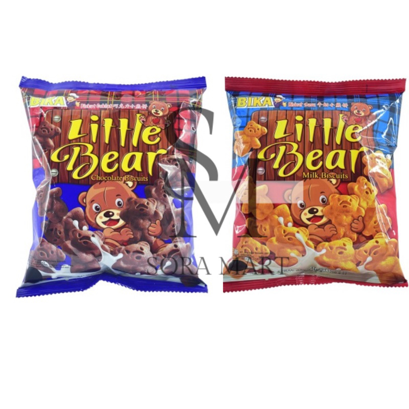 Jual BIKA LITTLE BEAR 100gr Biskuit Bentuk Beruang Coklat Milk Biscuit ...