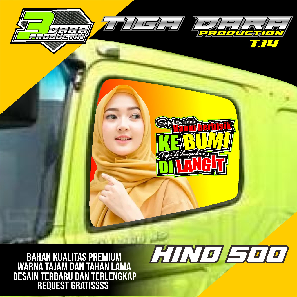 Jual STIKER ONE WAY KACA SAMPING HINO 500 STIKER KACA SAMPING TRUK HINO ...