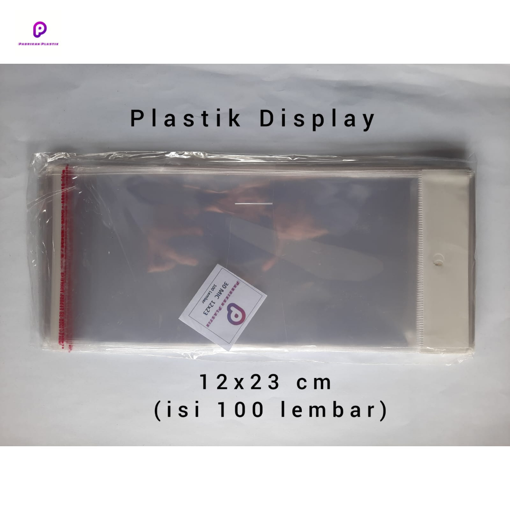 Jual Plastik Display / Plastik Perlize / Plastik Opp Gantung isi 100 ...