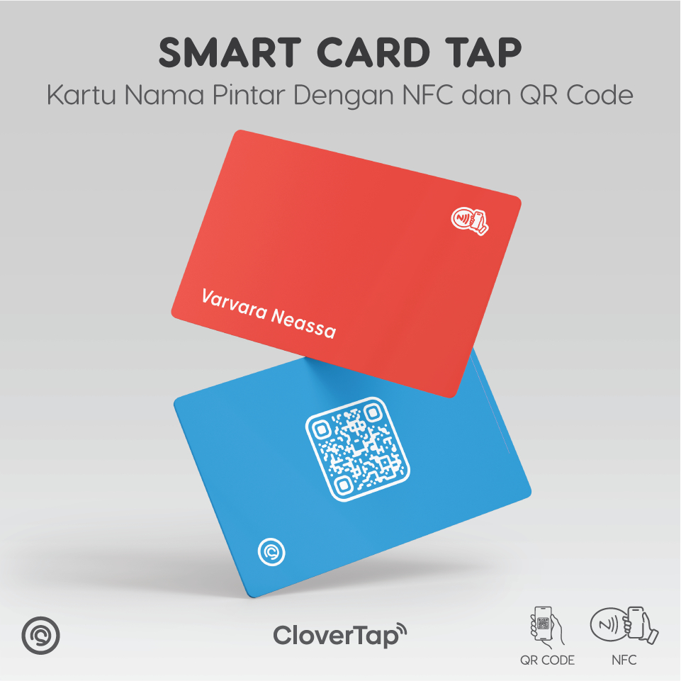 Jual SmartCard - Kartu Nama Digital dengan NFC dan QR Code - CloverTap ... Jual SmartCard - Kartu Nama Digital dengan NFC dan QR Code - CloverTap ...