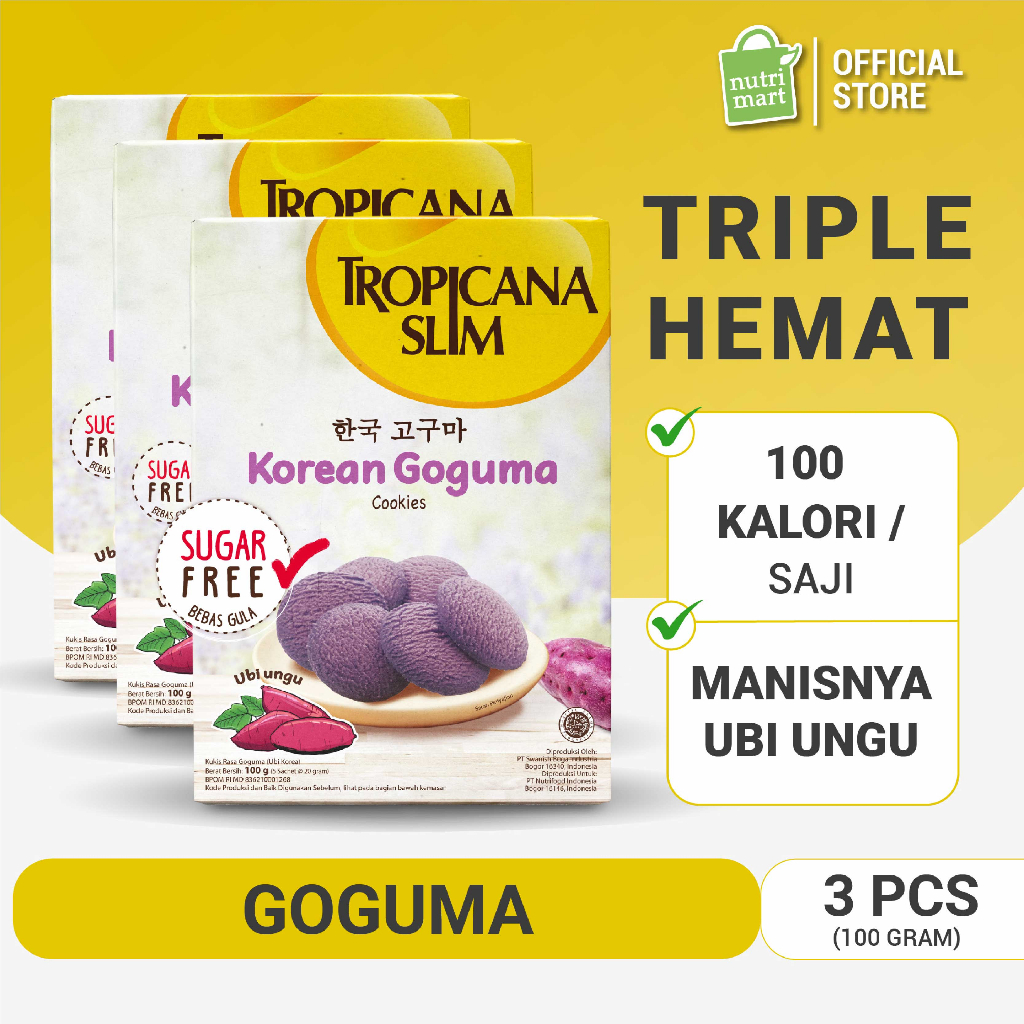 Jual Triple Pack - Tropicana Slim Korean Goguma Cookies (5 Sachet ...