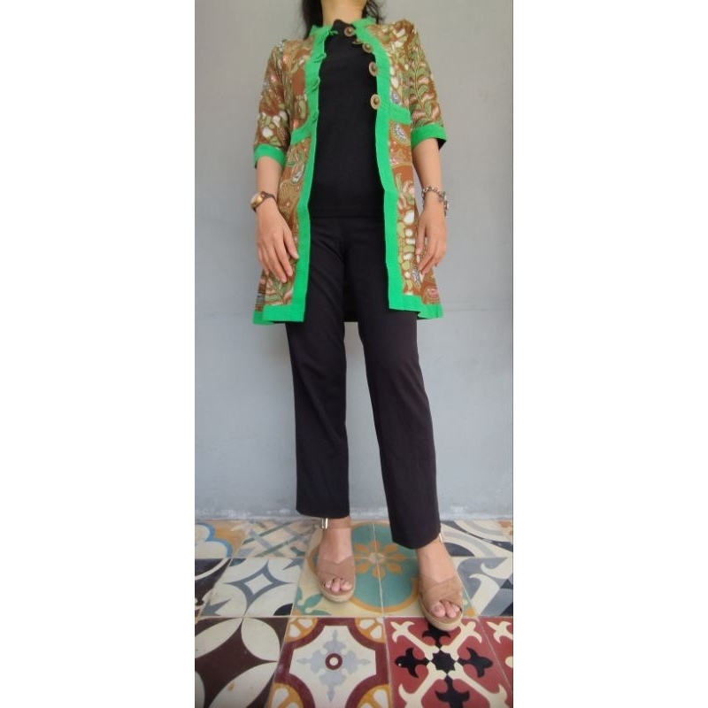 Jual Blus Outer Jas Blazer Batik Jahit Trikot Baju Kerja | Shopee Indonesia