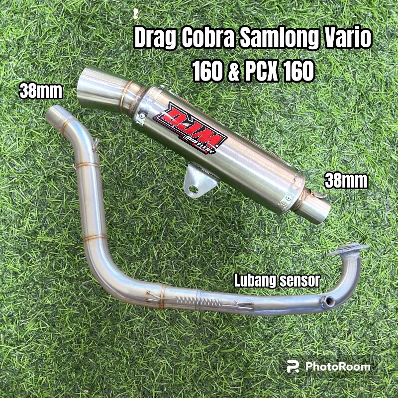 Jual Knalpot drag samlong cobra DJM Muffler PNP Vario 160 & PCX 160 ...