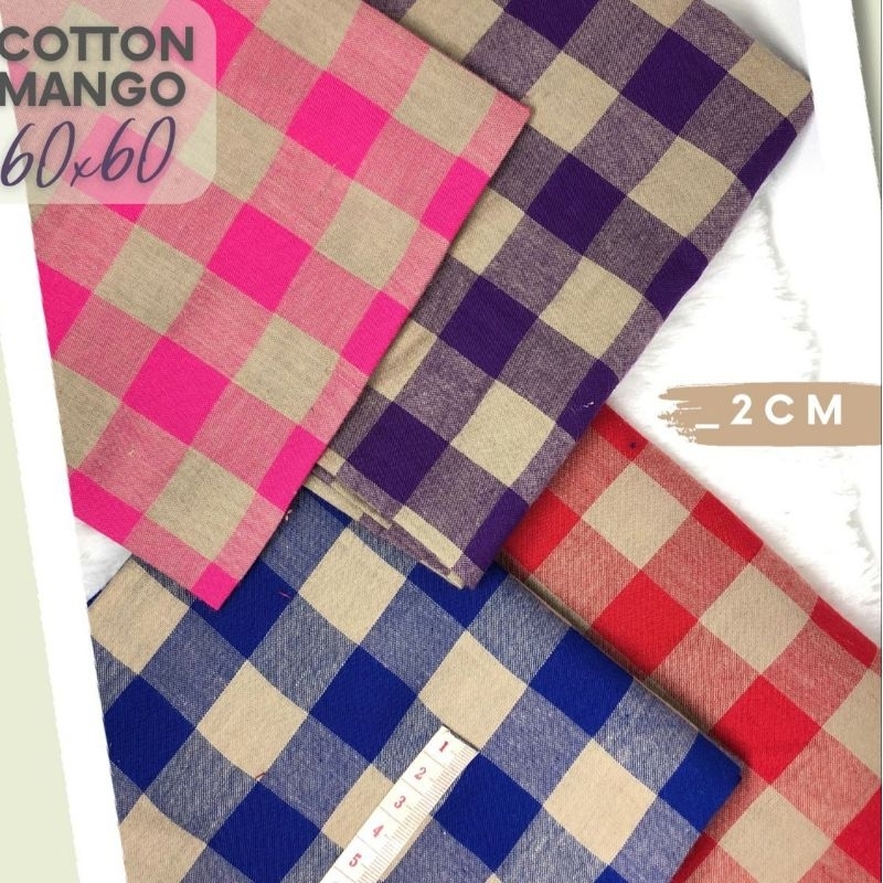 Jual Kain Katun Mango Picedyed 60x60 2CM | Shopee Indonesia