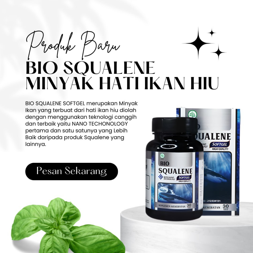 Jual Bio Squalene Ekstrak Minyak Hati Ikan Hiu Vitamin Multikhasiat Isi ...