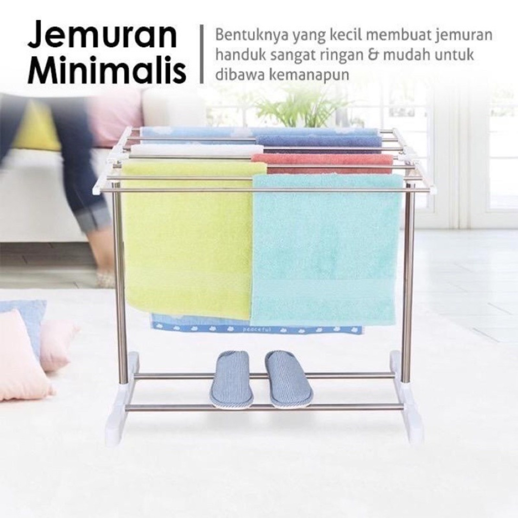 Jual Jemuran Baju Jemuran Pakaian Minimalis Ukuran 79x50x82 Cm | Shopee ...