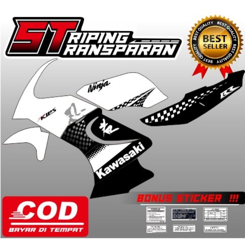 Jual striping ninja rr old gen 3 custom bendera transparan bisa riquest ...