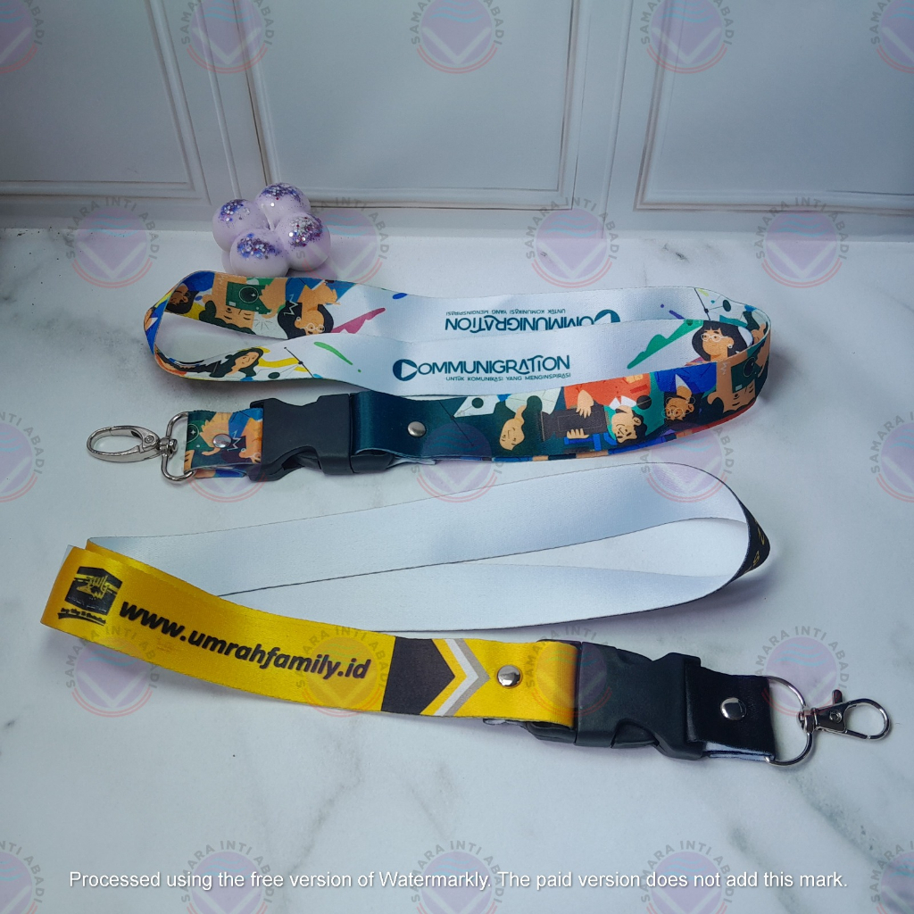 Jual Cetak Tali ID Card Lanyard Tissue Custom Desain Full Color Premium ...