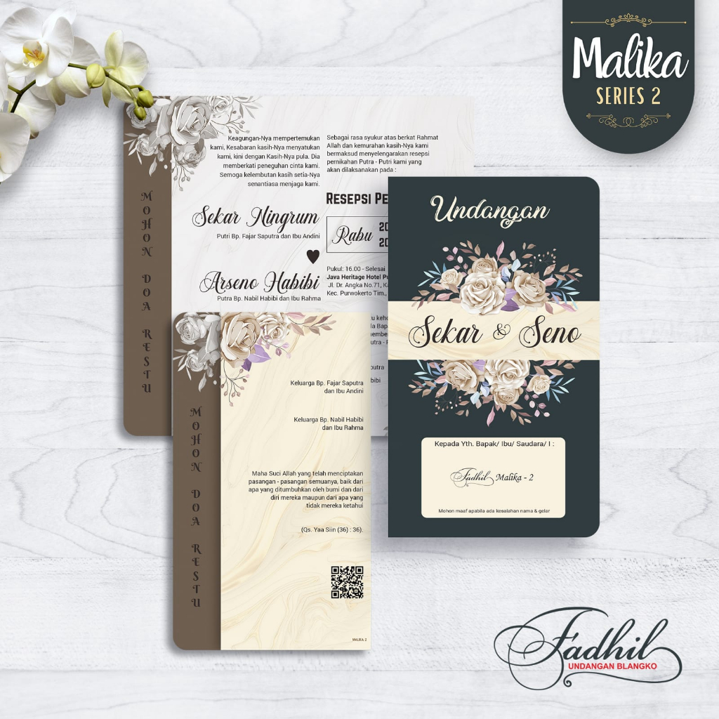 Jual Fadhil Malika 2 Blanko Undangan | Undangan Murah | Blangko Undangan | Shopee Indonesia
