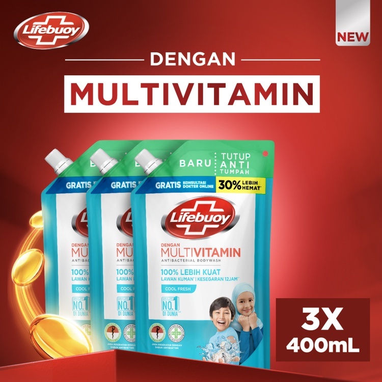 Jual Lifebuoy Sabun Cair Cool Fresh Refill 400 ml Multi Pack | Shopee ...