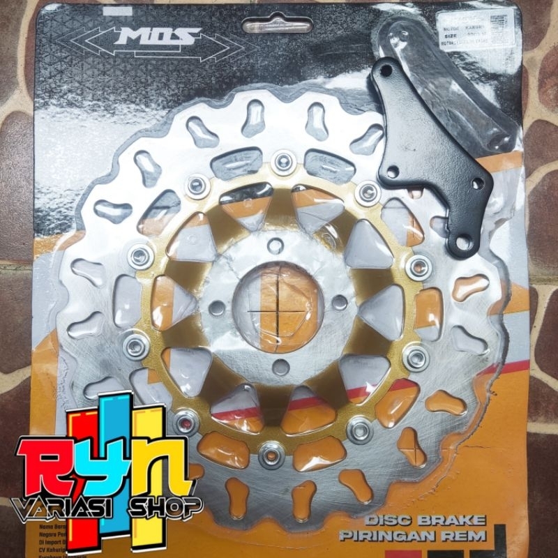 Jual cakram piringan disc depan lebar plus breket 300mm md PSM kembang BLACK motor honda supra x ...