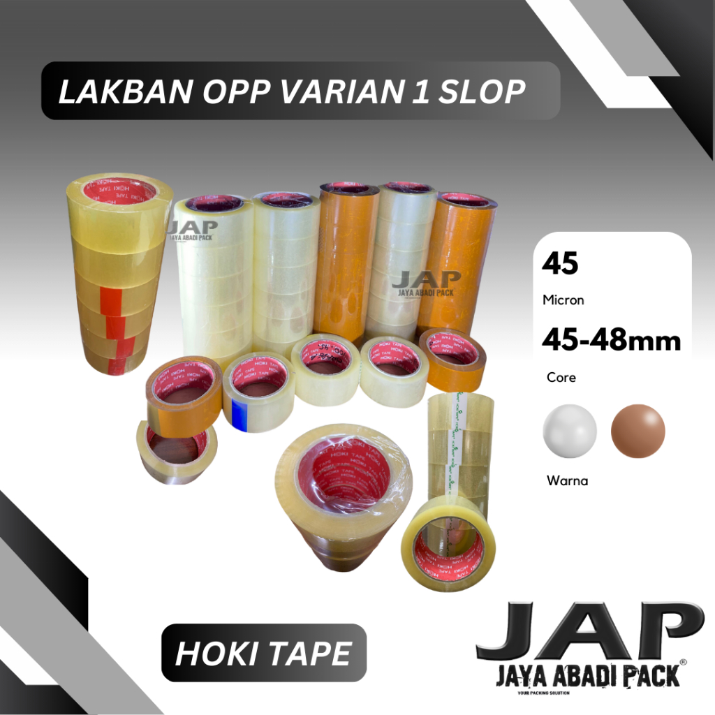 Jual PAKET MURAH LAKBAN OPP 1 SLOP BENING-COKLAT 45MM-48MM - 45 MICRON 1 SLOP ( 6 ROLL LAKBAN ...