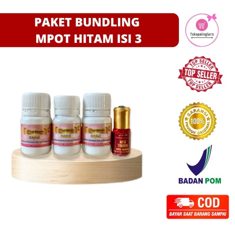 Jual PAKET BUNDLING MPOT HITAM ISI 3 BONUS PARFUM MISK THAHARA | Shopee ...
