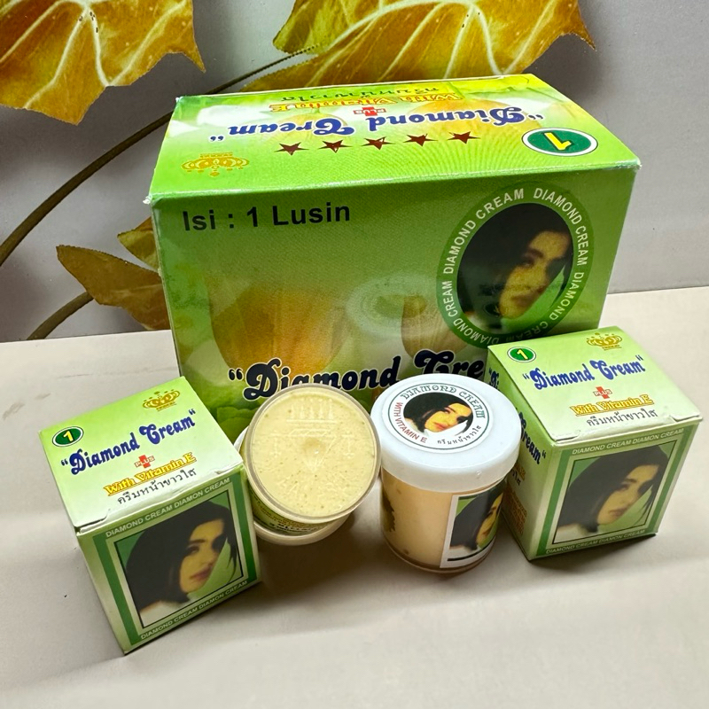 Jual 12 Pcs Cream Diamond Hijau Original Tutup Putih | Shopee Indonesia