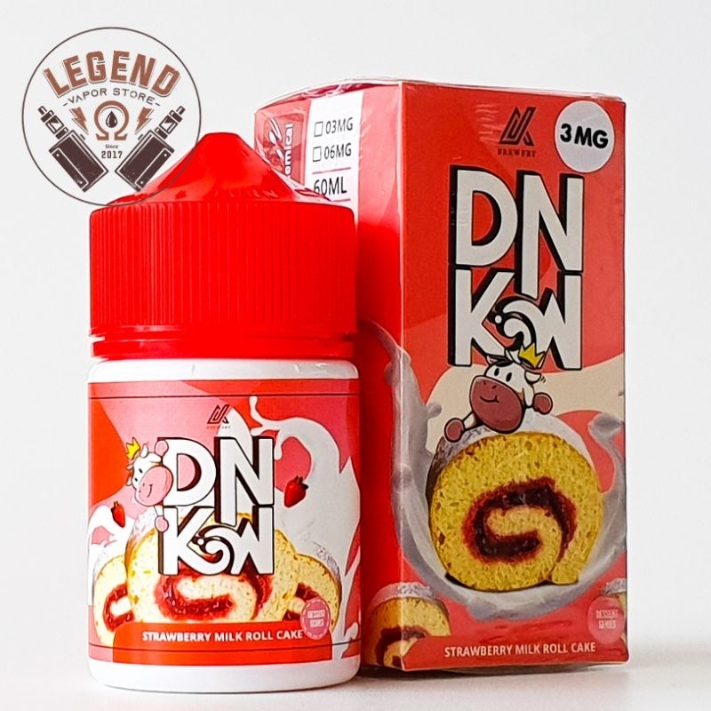 Jual FREEBASE - LIQUID DNKW Strawberry Milk Roll Cake 60ML 3MG 6MG ...