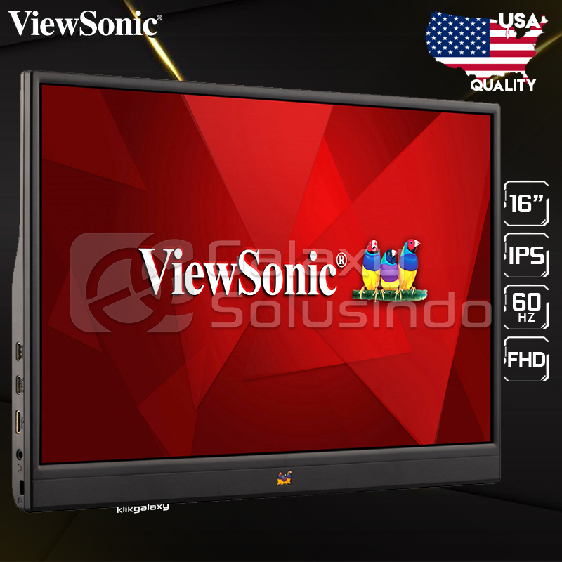 Jual Edit Product:ViewSonic VA1655 16" IPS FHD 60Hz Type-C Portable ...