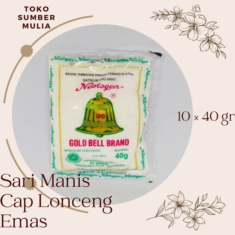 Jual Sari Manis Cap Lonceng Emas 1 pak isi 10 | Shopee Indonesia