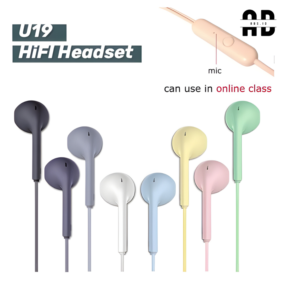 Jual ABS - Headset U19 Macaron - Handsfree Macaron Matte Color - Jack 3 ...