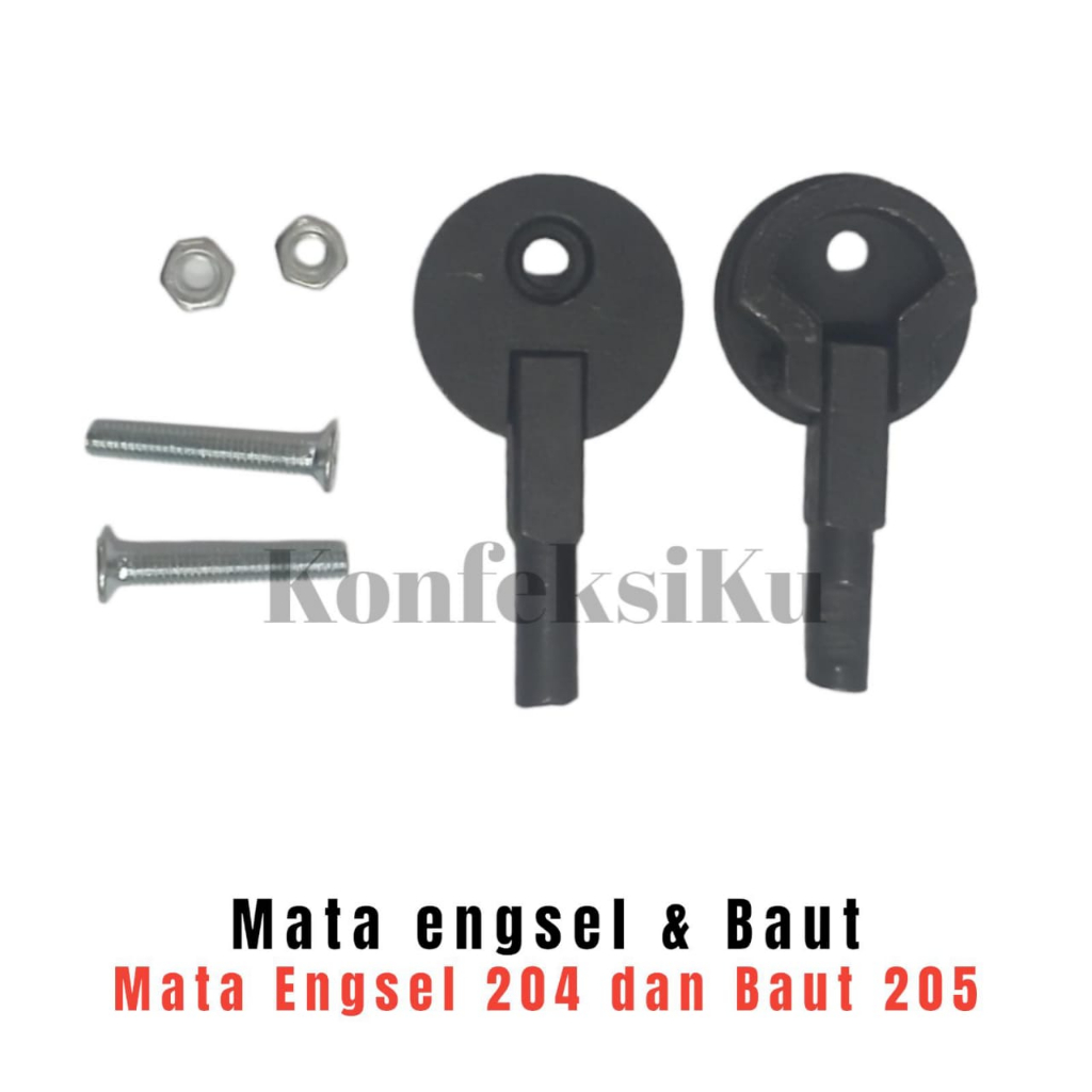 Jual Mata Engsel Besi 204 dan Baut Mur 205 / Engsel Mata Mesin Jahit ...