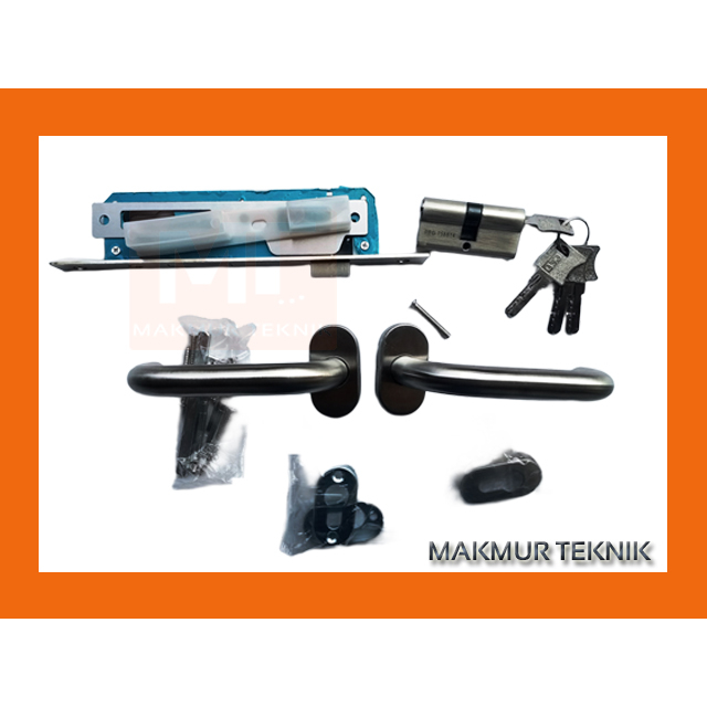 Jual Kunci Pintu Aluminium Set Body Kunci Pintu dan Handle- Lockcase ...