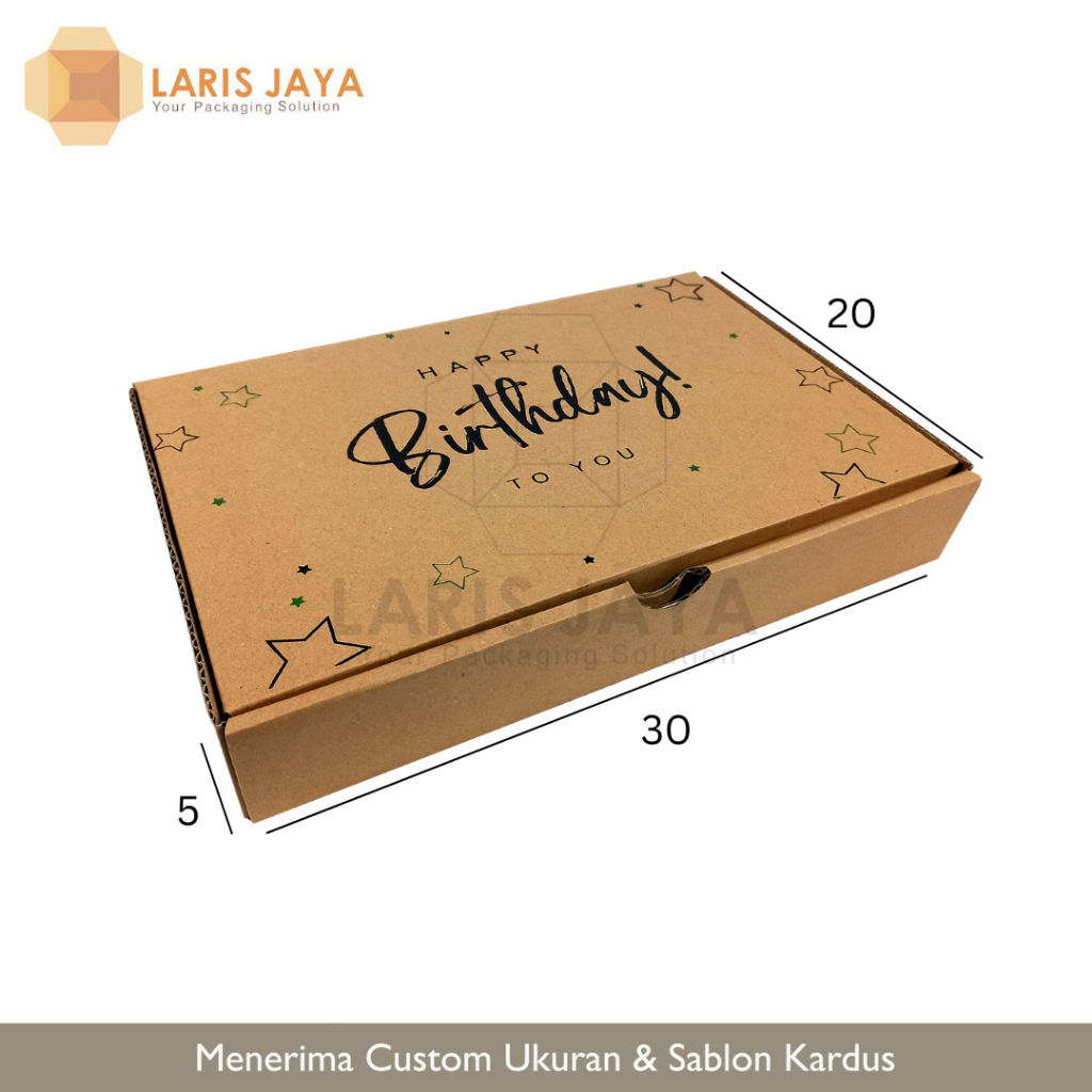 Jual Kardus Box Ulang Tahun Gift Box Birthday Kardus Pizza 30 x 20 x 5 ...