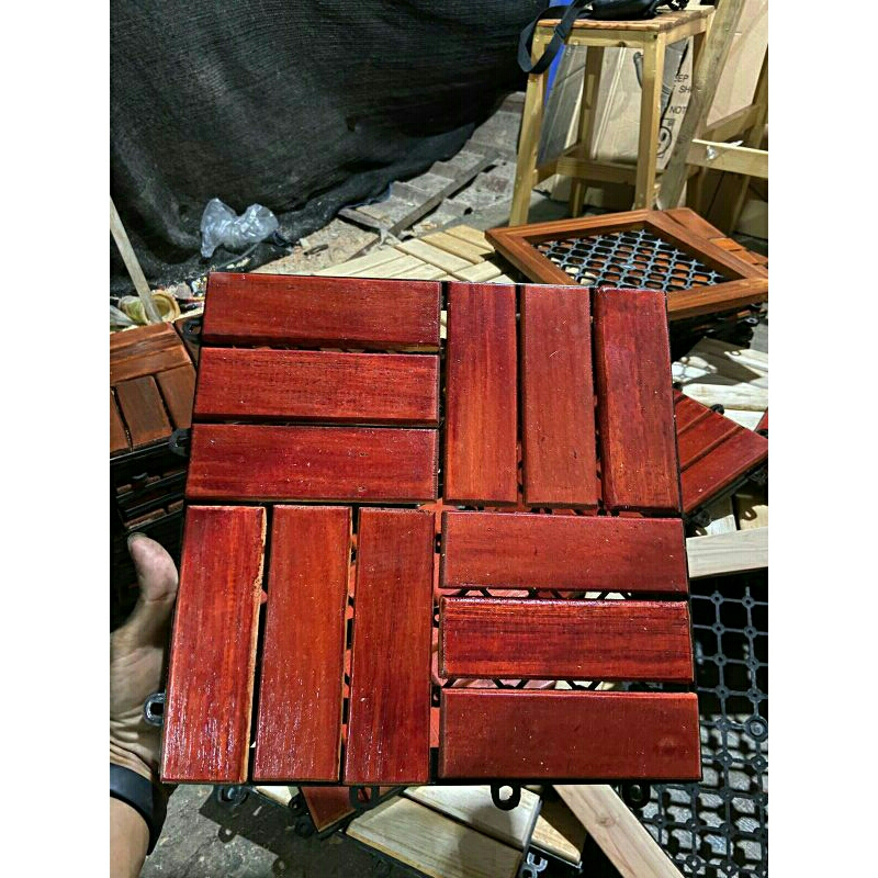 Jual Decking Tile Kayu - Lantai Kayu - Decking Kayu Motif Zig Zag ...