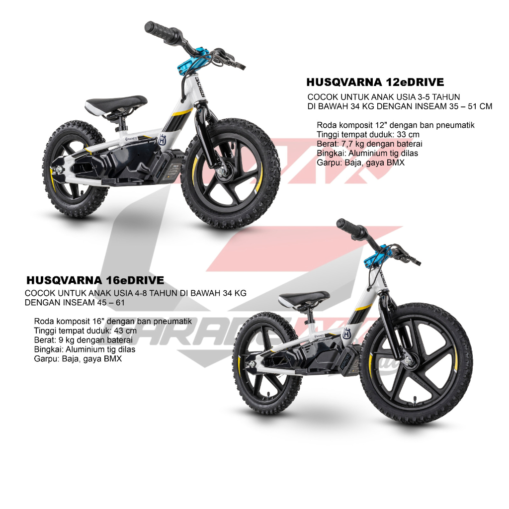 Jual SEPEDA LISTRIK ANAK HUSQVARNA 12/16 EDRIVE | Shopee Indonesia