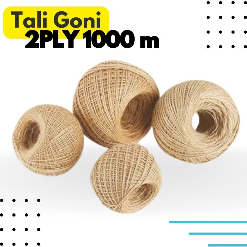 Jual Tali Rami Goni 2 ply panjang -+1000 meter tali kerajinan cocok ...