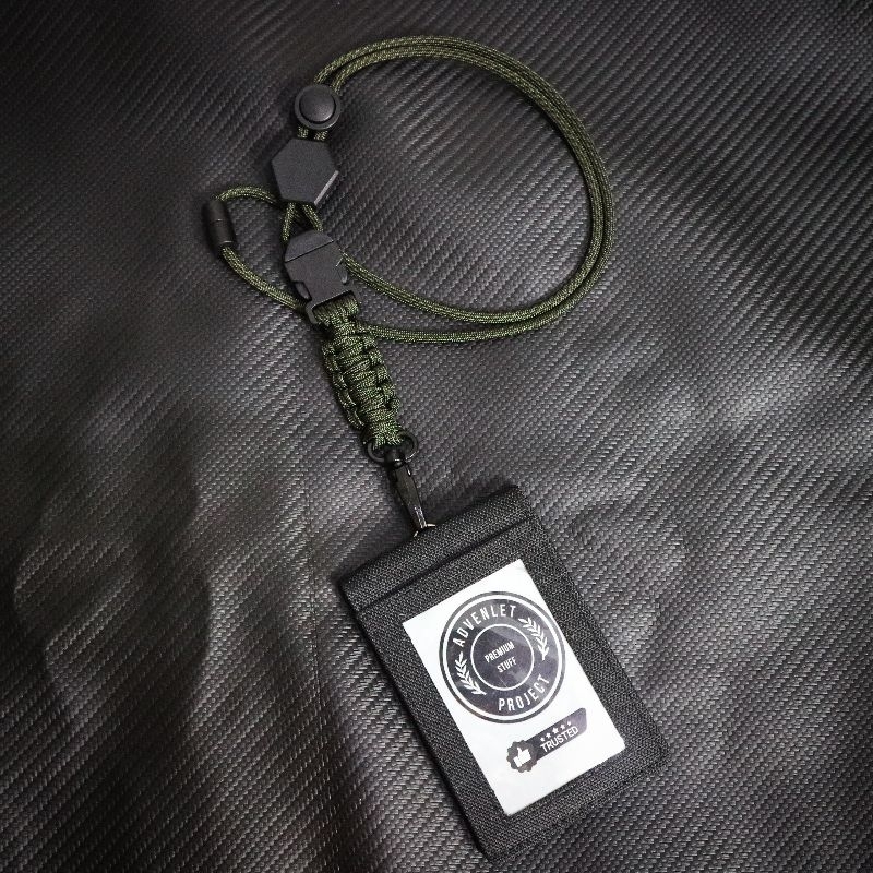 Jual Lanyard ID Card Tali Paracord Tactical Militer Polri Frame Kanvas ...