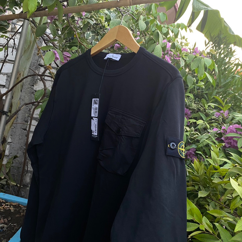 Jual Crewneck Stone Island Pocket Nylon Certilogo | Shopee Indonesia