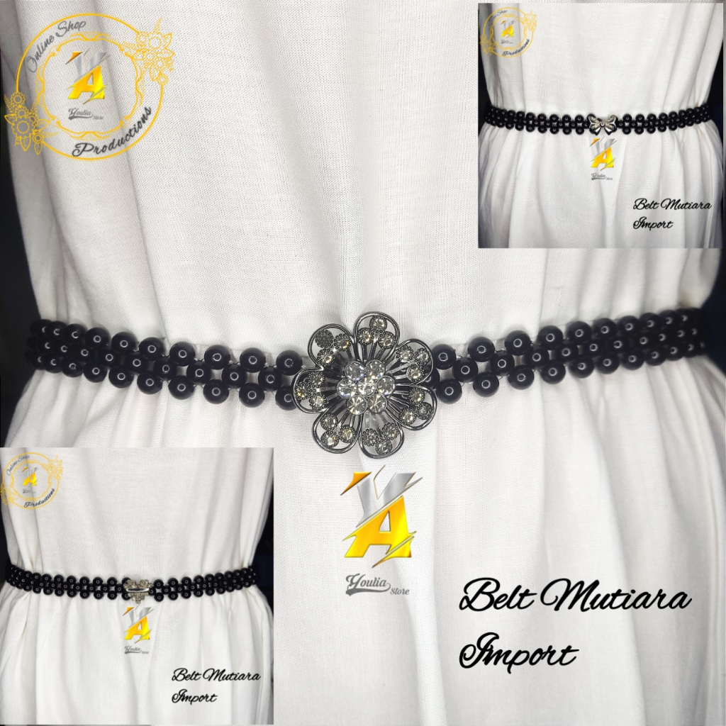 Jual YA Gesper | Belt | Ikat pinggang wanita mutiara full | Ikat ...