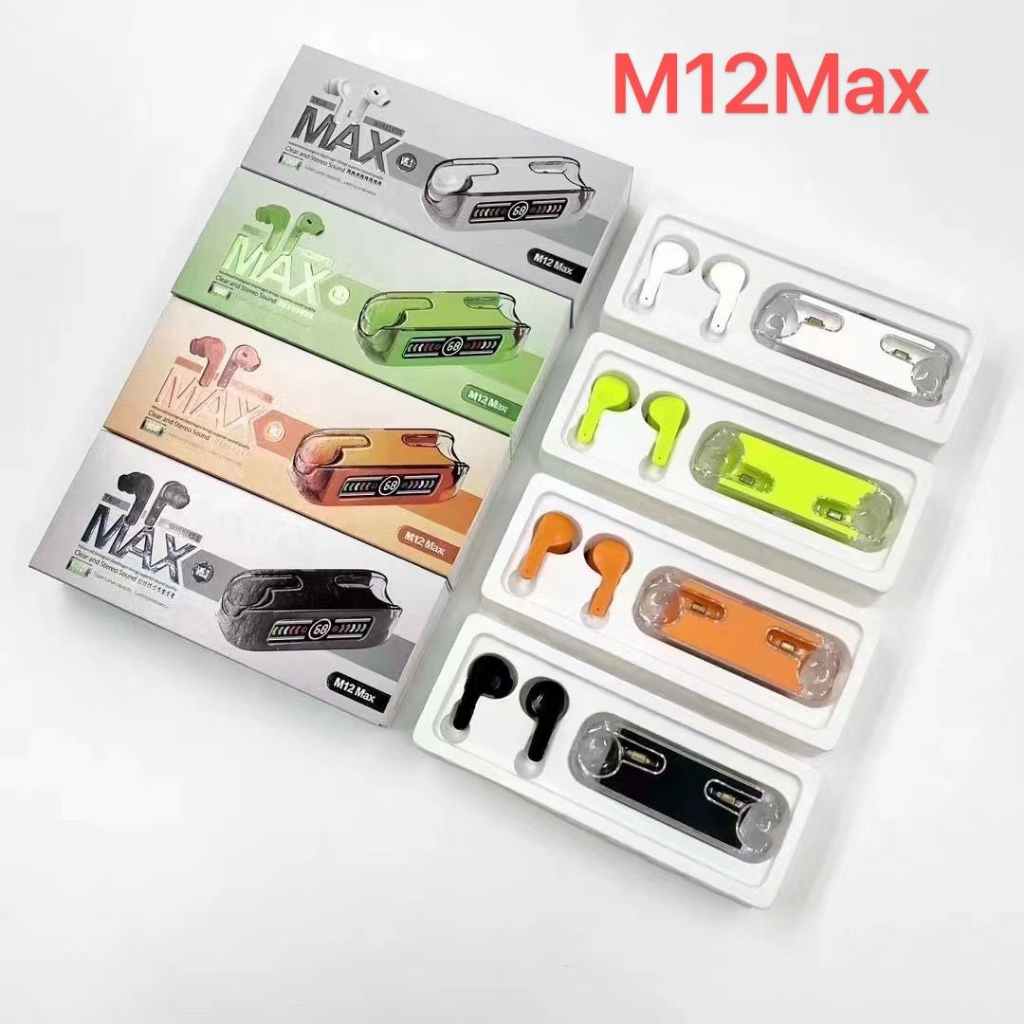 Jual Earphone Gaming TWS M12 Max Earbud Gaming dengan Power Bank LED ...