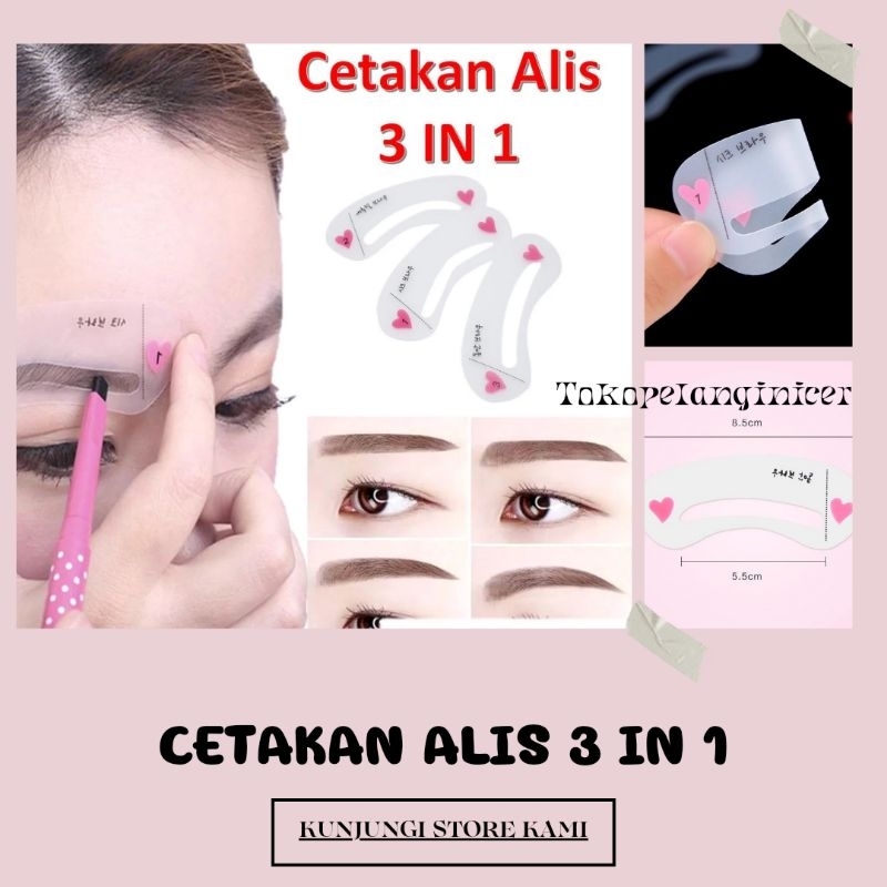 Jual Cetakan Alis 3 in 1 Mini Eyebrow Class Kar Pembuat Alis | Shopee Indonesia