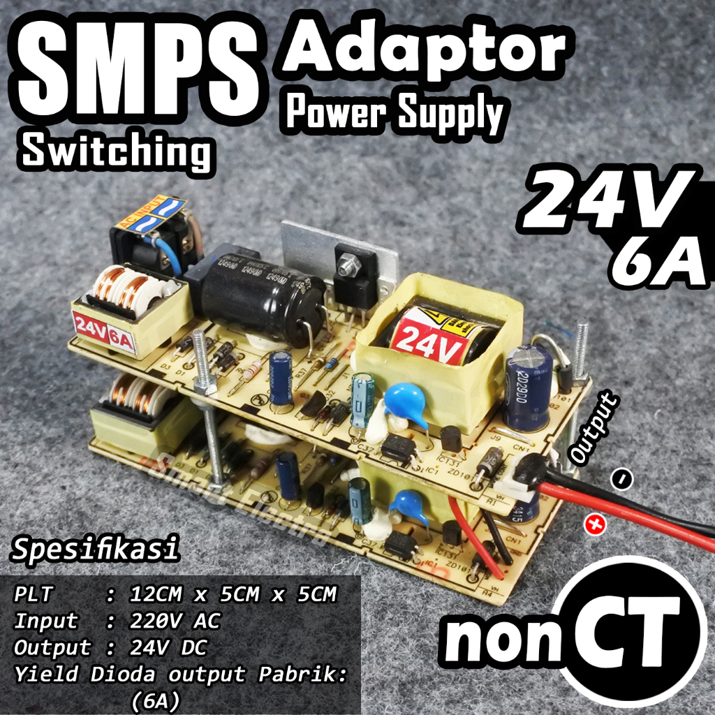 Jual SMPS power Supply 12V, 15V, 24V, 32V, 35V, 42V, 45V, dan 55V 6A CT dan NON CT | Shopee ...