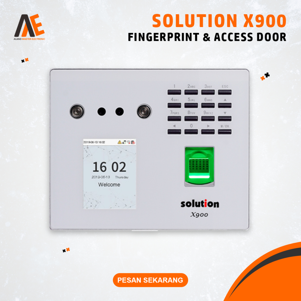 Jual Mesin Absensi Solution X900 Fingerprint Sidik Jari Kantor Bank Hotel | Shopee Indonesia