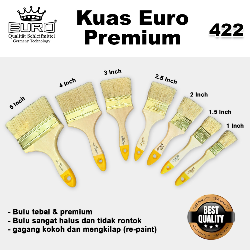 Jual Kuas Cat Tembok 1inch 1.5inch 2inch 2.5inch 3inch 4inch EURO ...