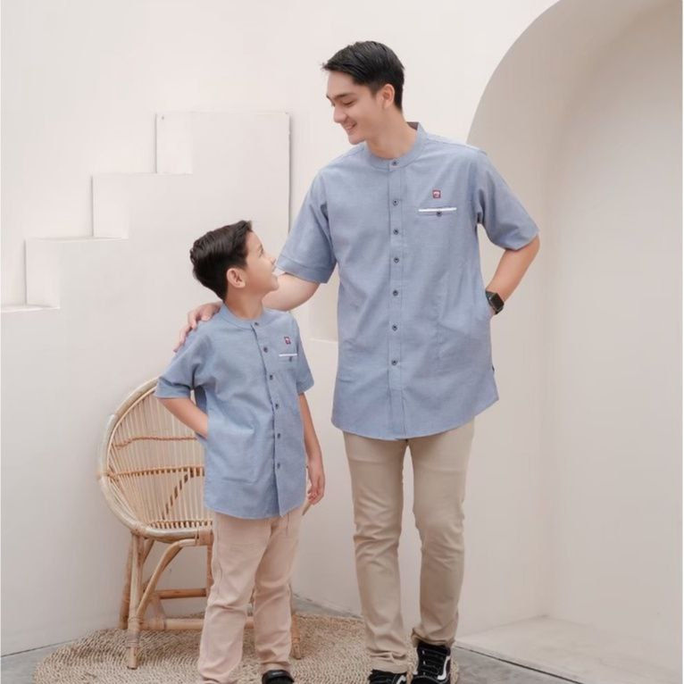 Jual Fawlane - Koko Couple Ayah dan Anak Laki Laki Lengan Pendek Motif ...