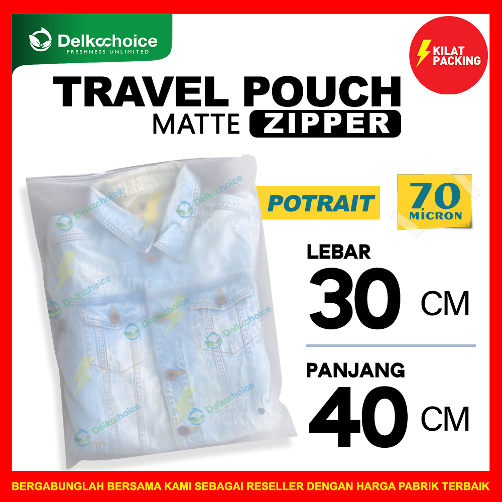 Jual TRAVEL POUCH ORGANIZER MATTE ZIPPER SIZE POTRAIT - KANTONG ZIP ...
