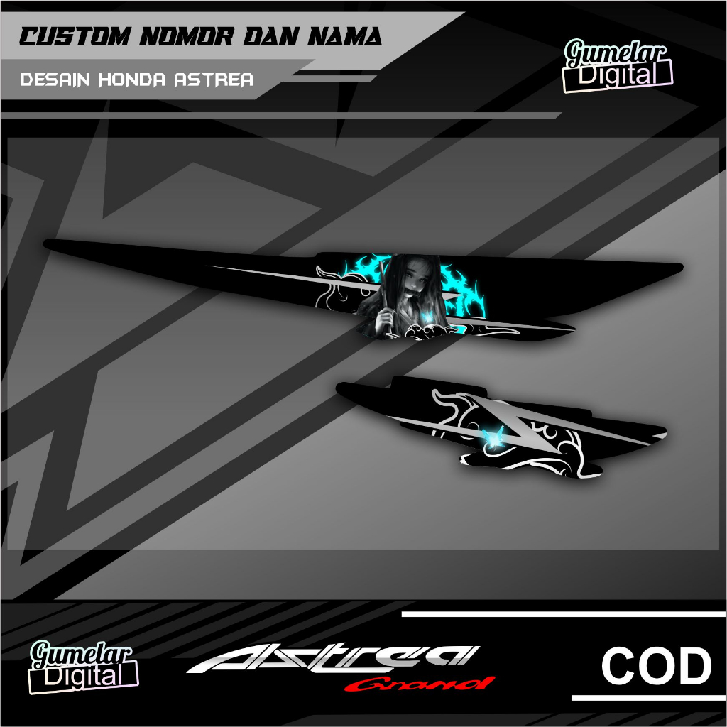 Jual STRIPING SIMPEL HONDA ASTREA NEZUKO DEMON SLAYER SUDAH DI CUTTING ...