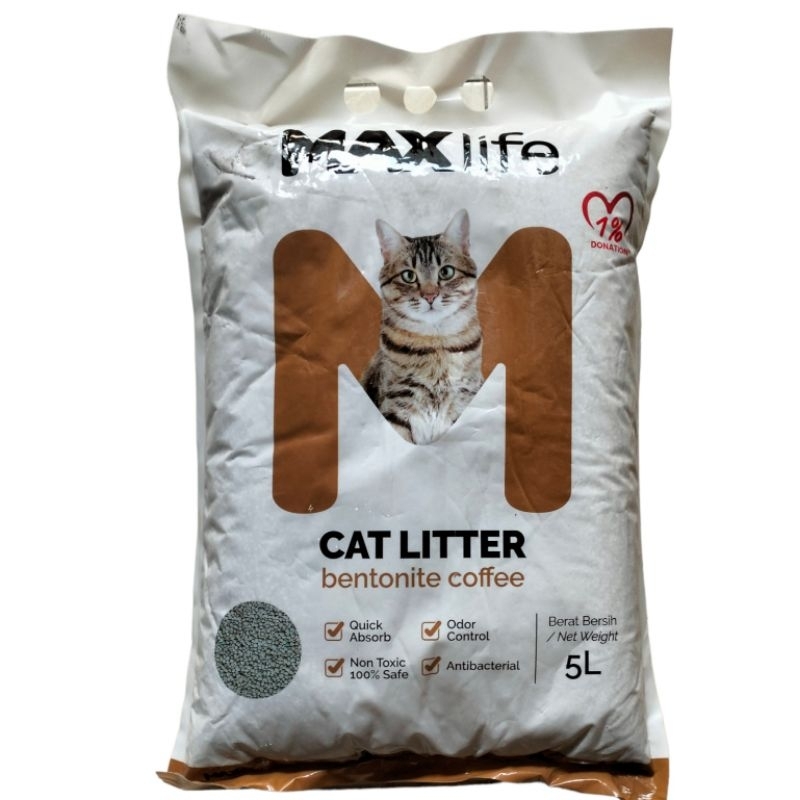Jual Maxlife Cat Litter Bentonite 5 Liter Pasir Gumpal Maxlife 5 Liter ...