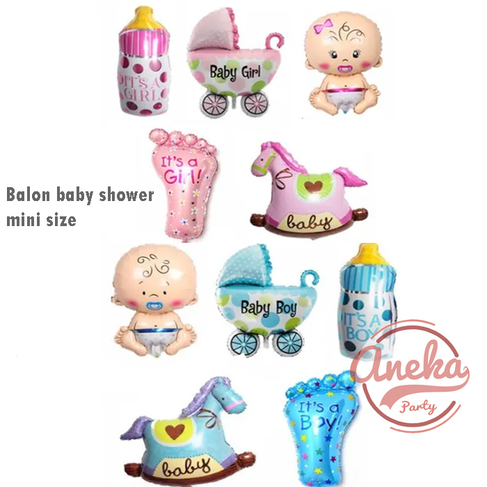 Jual Balon Foil Baby Shower mini / Balon baby / Balon dekorasi lahiran ...