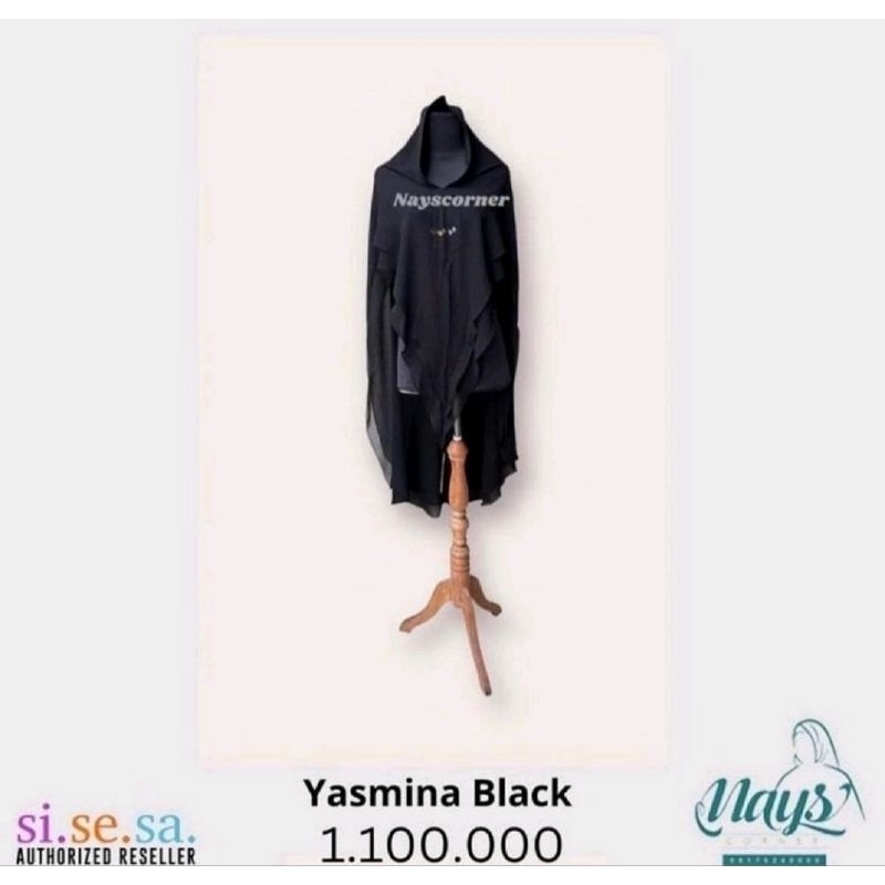 Jual khimar sisesa black yasmina | Shopee Indonesia
