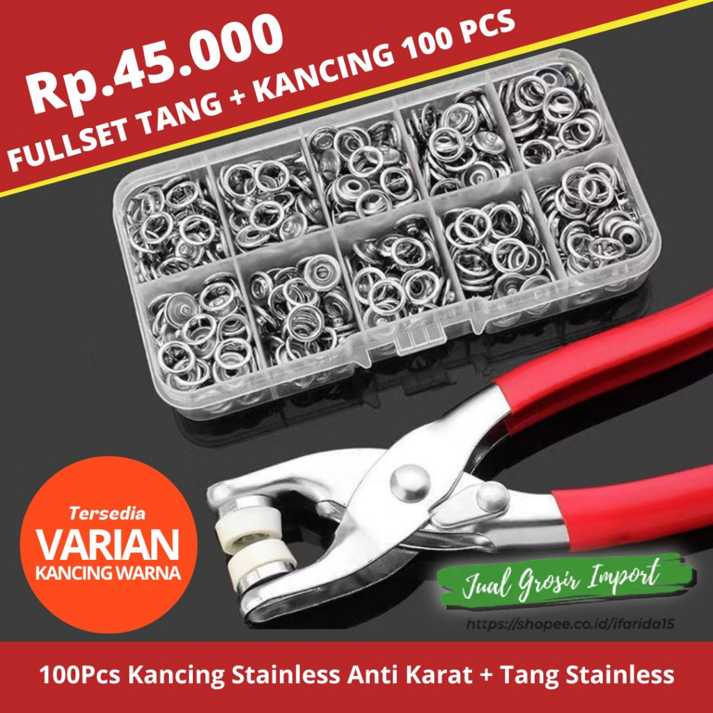 Jual Alat Pasang Kancing Jepret Stainles Anti Karat Snap Button Pilers ...