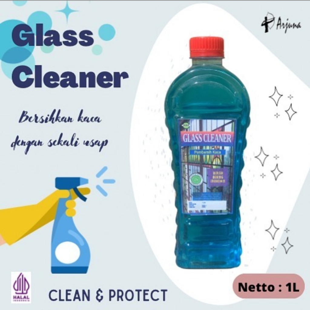 Jual ARJUNA GLASS CLEANER PEMBERSIH KACA 1 L | Shopee Indonesia
