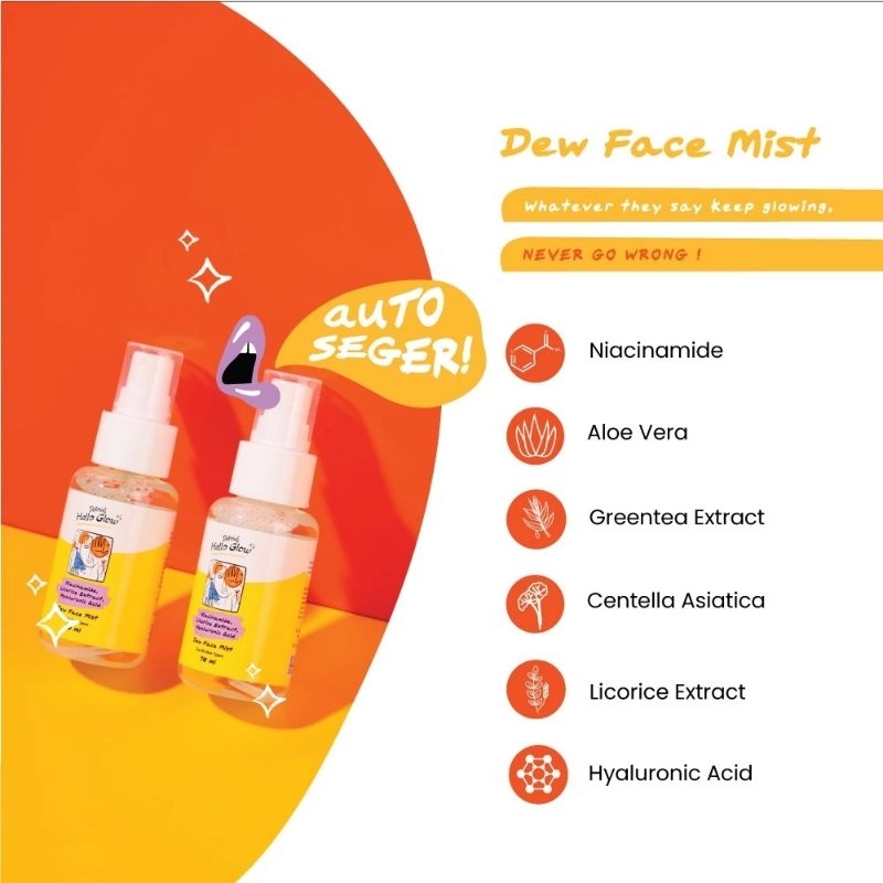 Jual Dermis hello glow dew face mist 70ml / mencerahkan wajah ...